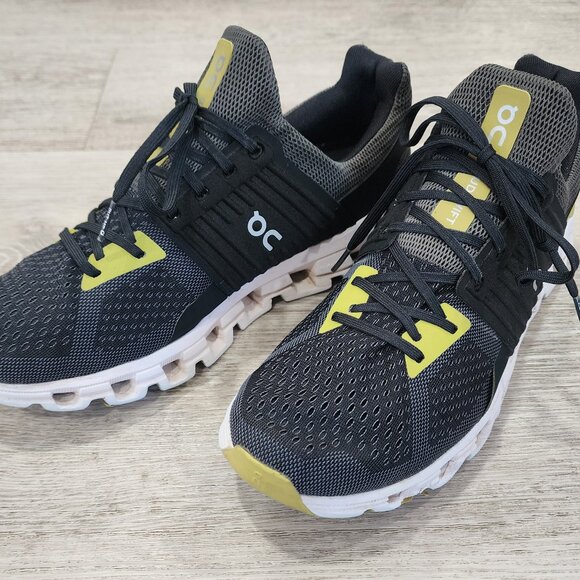 On Running | Shoes | On Cloudswift Magnet Black Citron Yellow Trainers ...